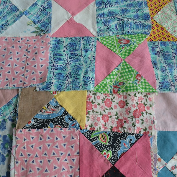 Crazy Quilt Vintage Fabric - Etsy