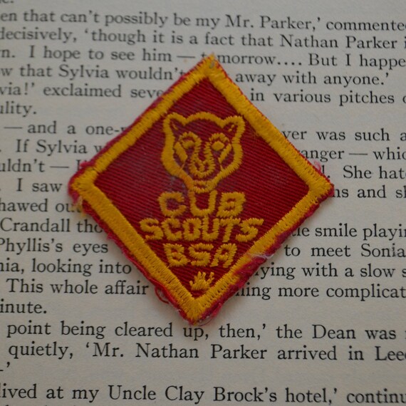 Reclaimed Vintage Boy Cub Scouts BSA Red Yellow Badge… - Gem