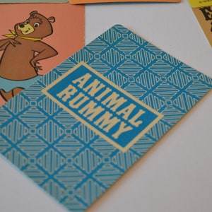 Vintage Small Kids Childrens Yogi Bear Animal Rummy Card Game Assorted ...