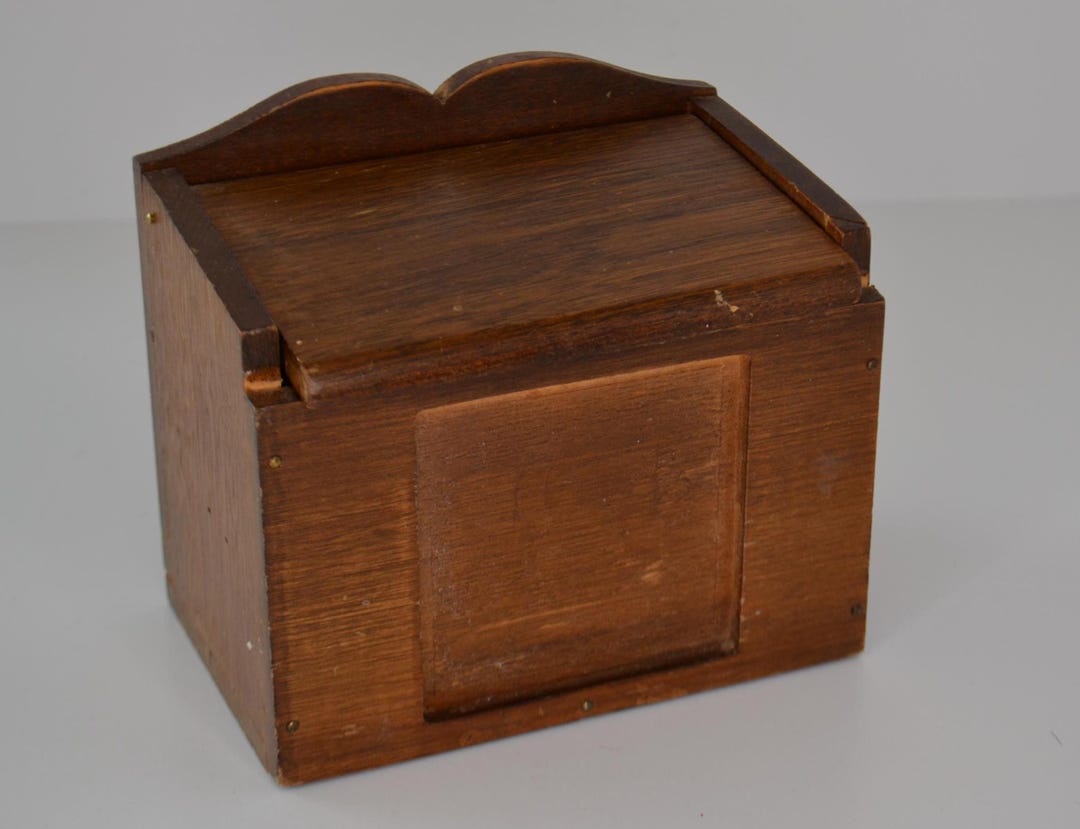Vintage Wood Kitchen Recipe Index Cards Box Container - Etsy