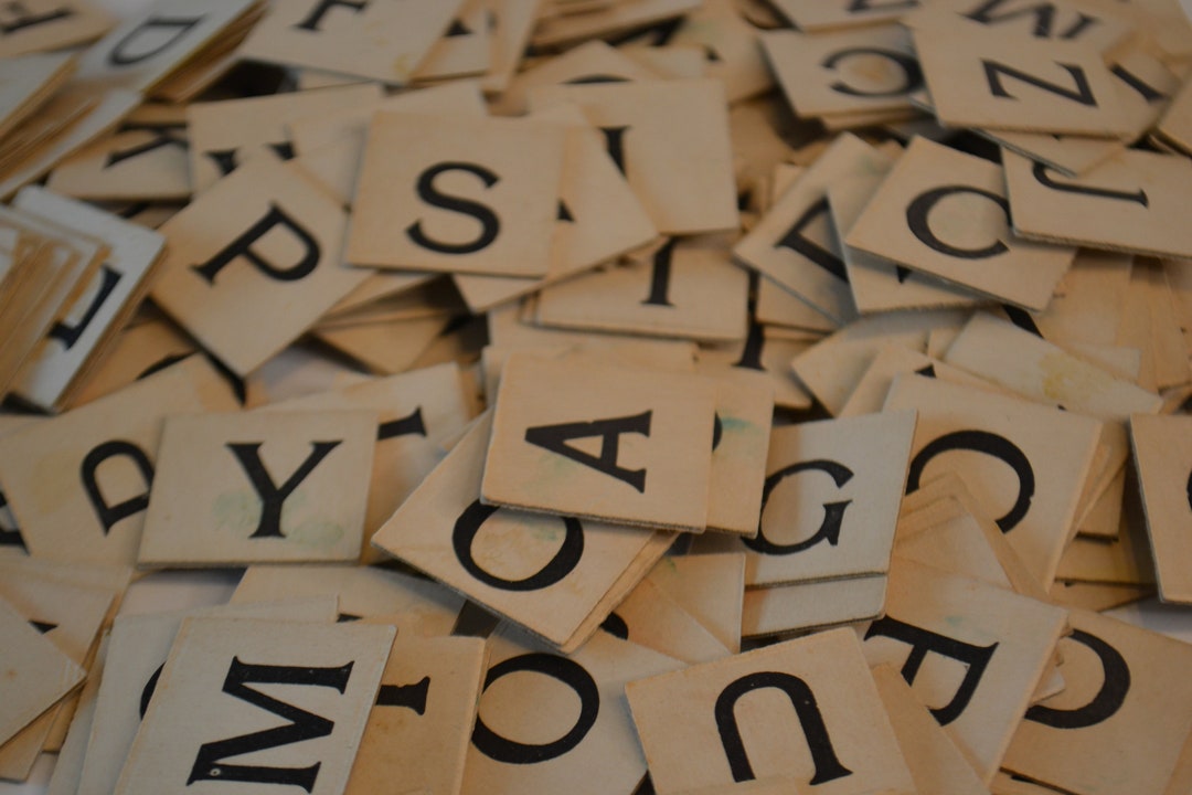 Vintage Cardstock Game Letter Squares Assorted Lot of 350 Pieces - Etsy