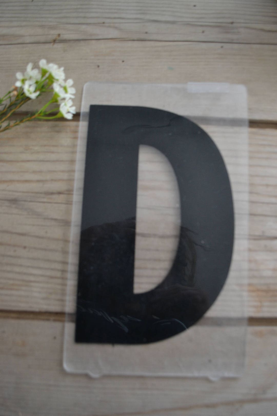 Large Clear Black Plexiglass Plastic Capital Letter D - Etsy