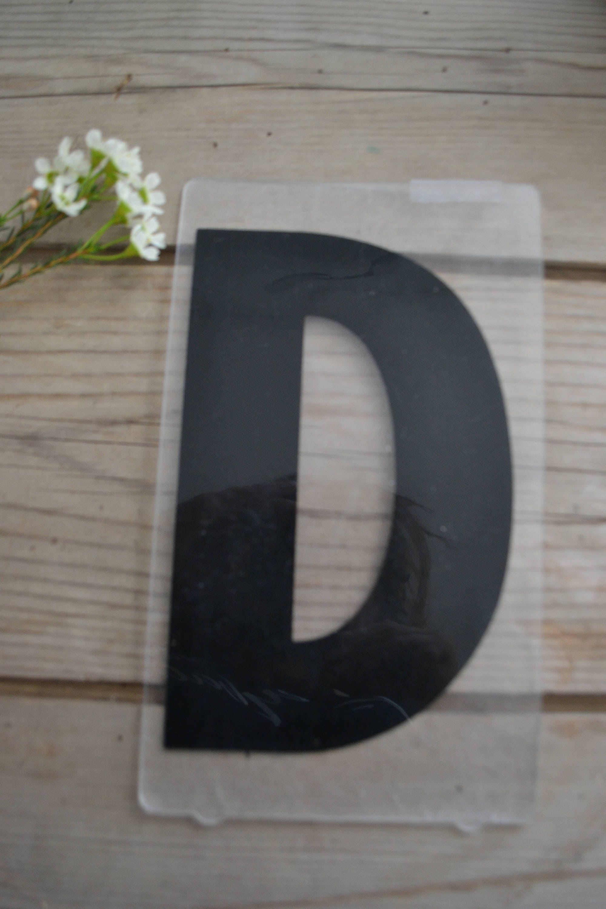 Large Clear Black Plexiglass Plastic Capital Letter D - Etsy