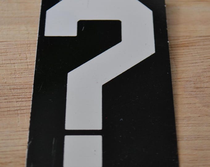 Metal Vintage Advertising Signage Black White Question Mark ? - Etsy