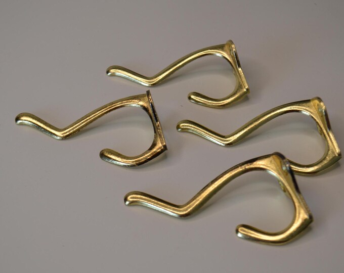 Vintage Gold Colored Industrial Salvage Coat Hook Set of 4 - Etsy