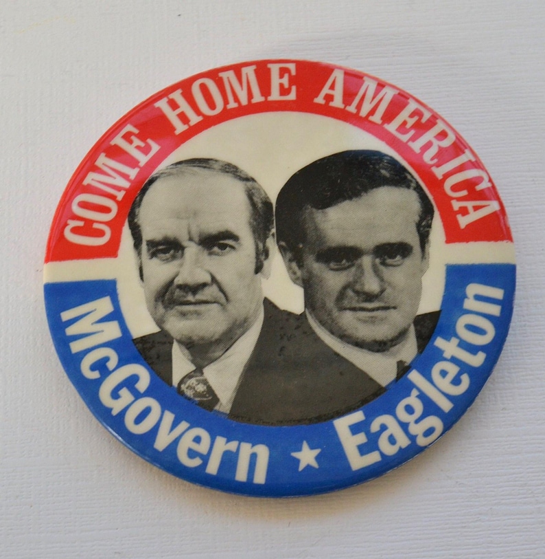 Vintage Large Mcgovern Eagleton President Presidential Candidate ...