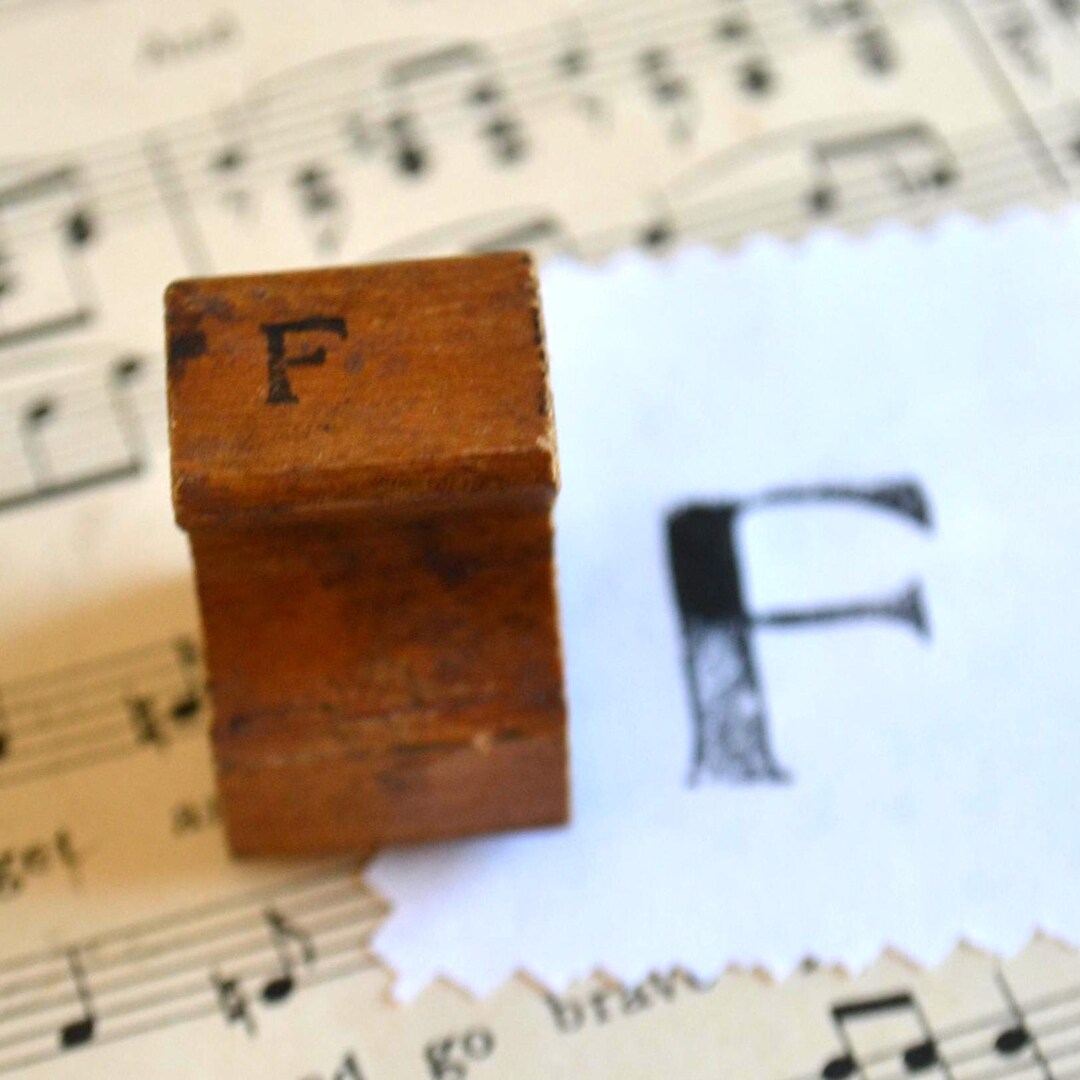 Vintage Classroom Initial Monogram Capital Letter Wood Handled Rubber ...