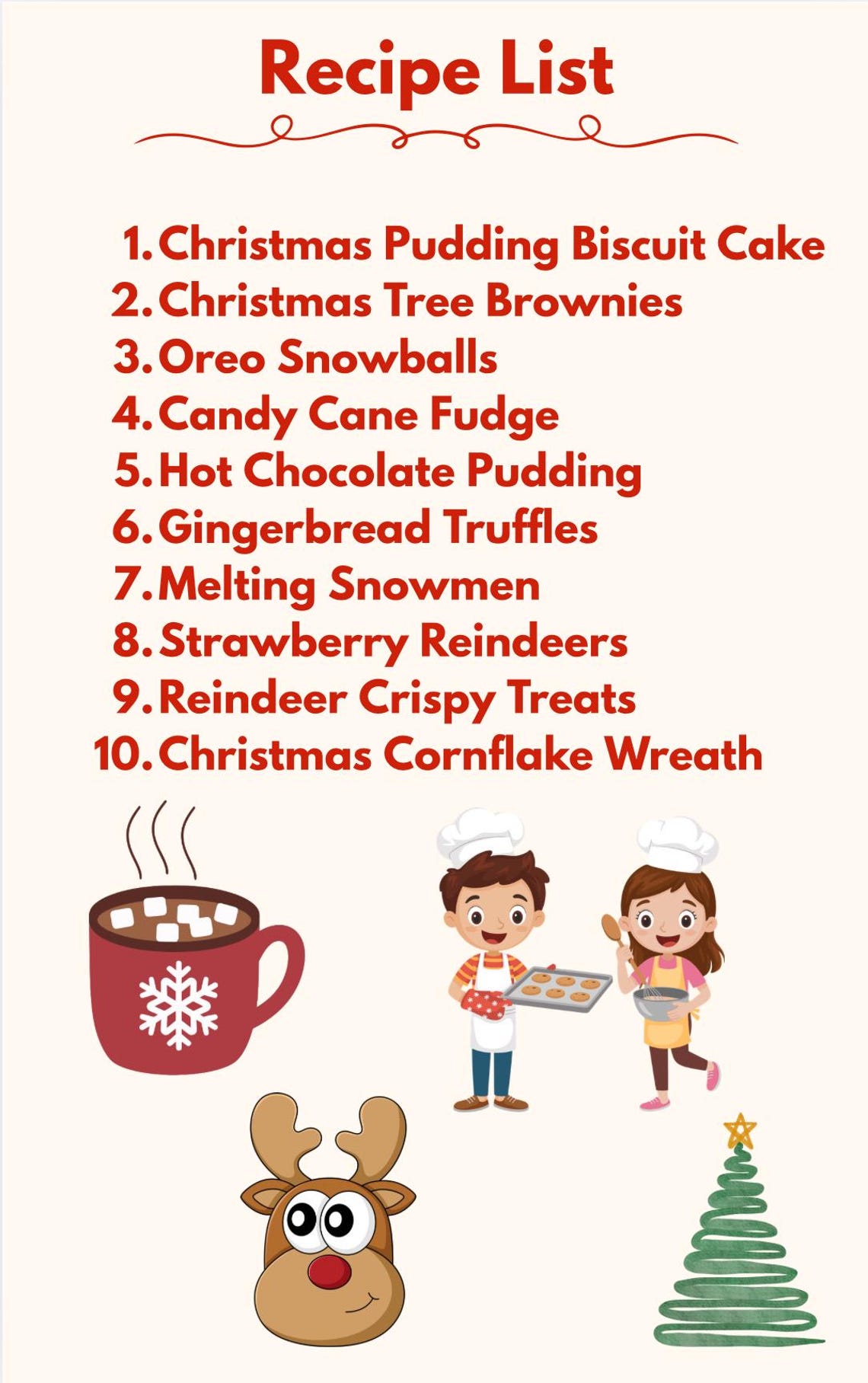 10 Easy Kids Christmas Recipes PDF | No-bake Holiday Treats for ...