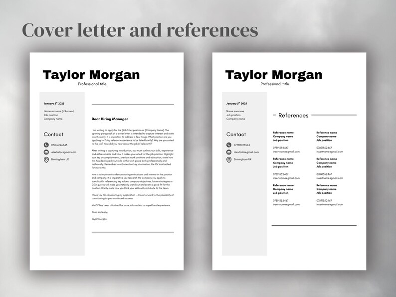 Universal Resume Template With 3 Formats Suitable for Professionals and ...