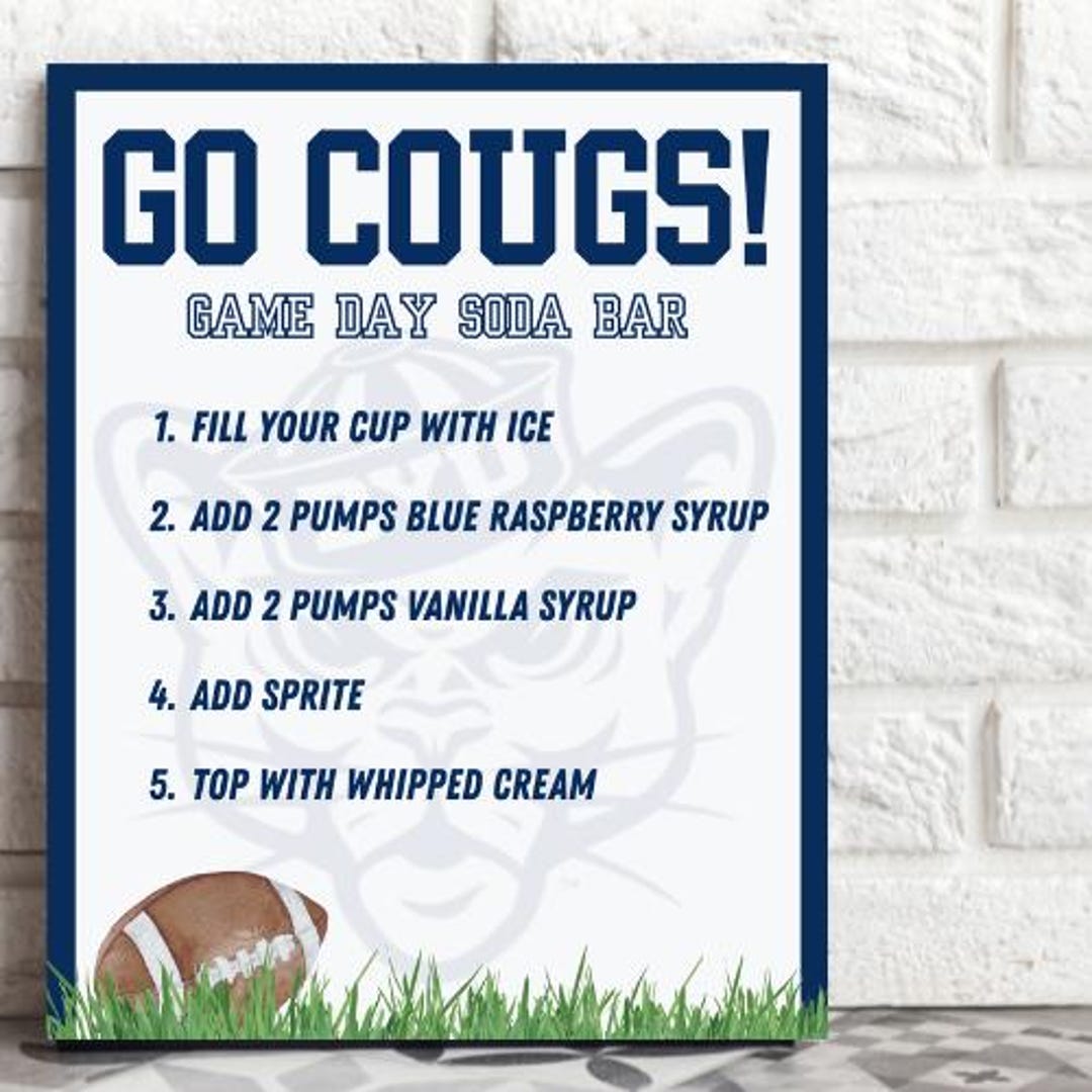 BYU Football Soda Bar Sign | Game Day Party Decor (printable, Editable ...