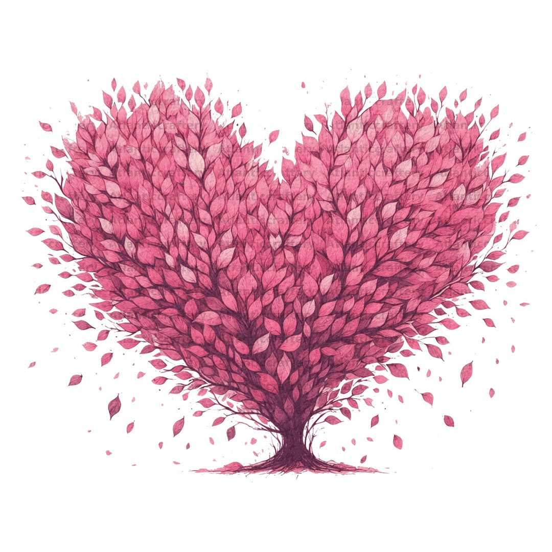 14 Love Trees – Tree Border Clipart – Digital Bundle – High Quality PNG ...