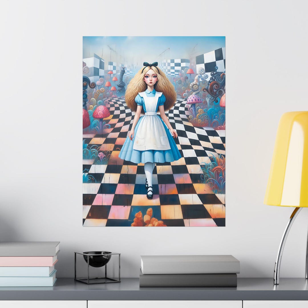 Alice in Wonderland Art Print, Whimsical Matte Vertical Poster ...