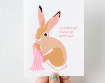 Thanks for Sticking - Etsy