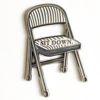 White Plastic Chair Enamel Pin - Monobloc Chair Lapel Pin - the Iconic ...