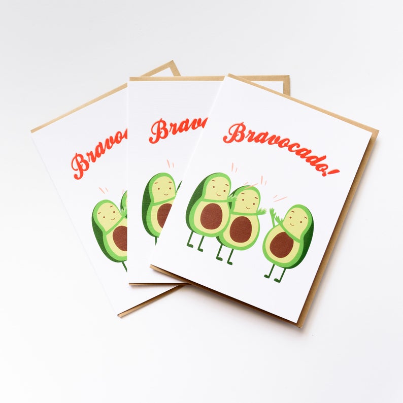 Bravocado Avocado Congratulations Greeting Card - Etsy