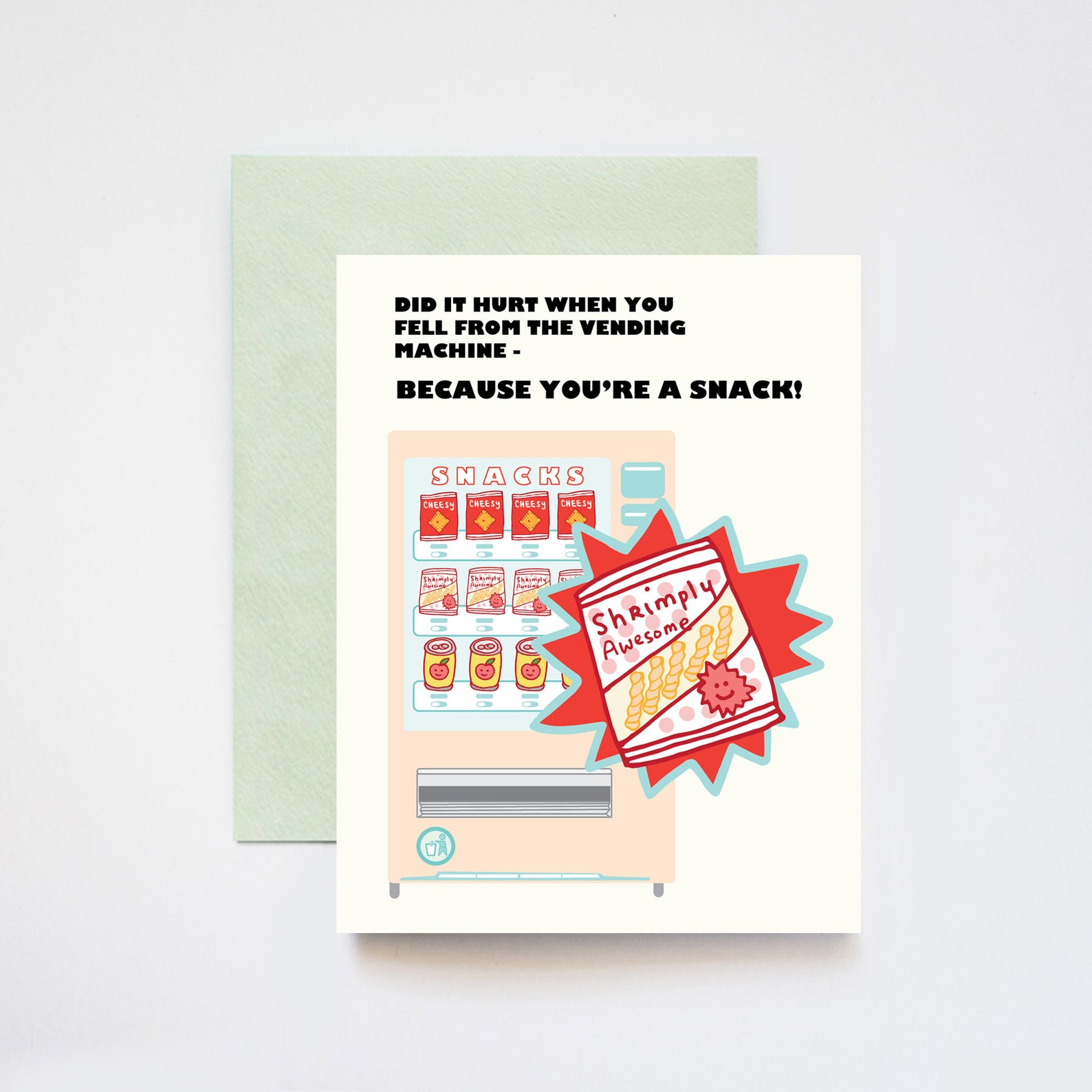 You're A Snack Vending Machine Love Friendship A2 Card - Etsy
