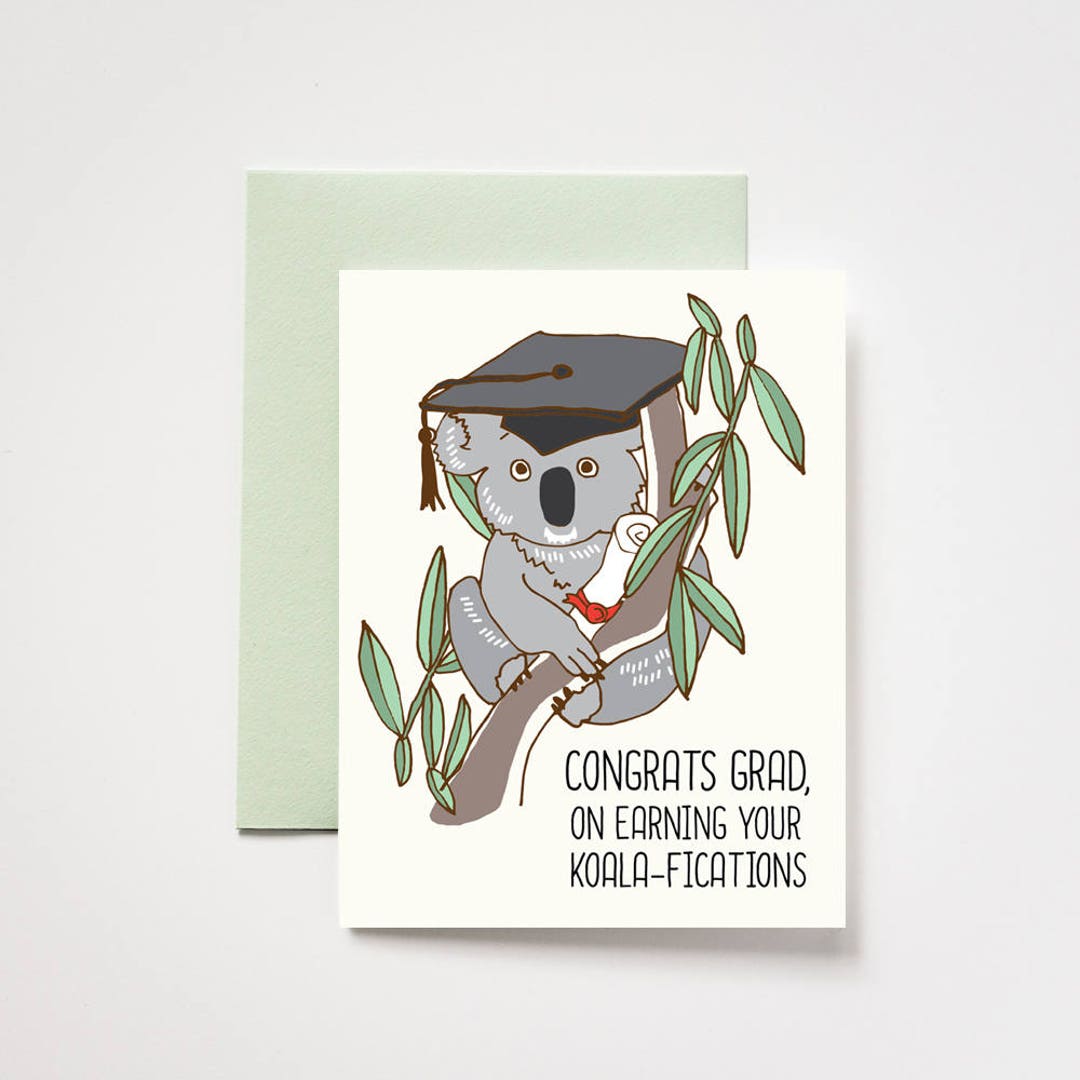 Koala Graduation Congrats Grad Punny Greeting Card - Etsy