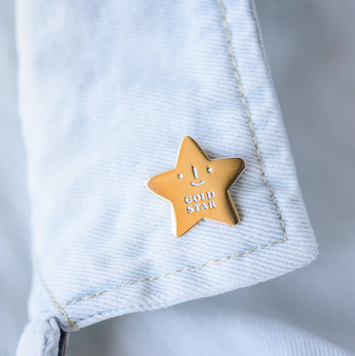 NEW matte And/or Shiny Gold Star Enamel / Lapel Pin - Etsy