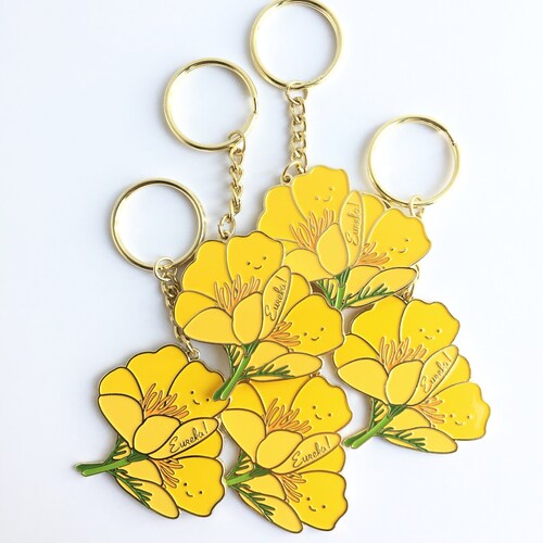 Poppy Keychain - Etsy