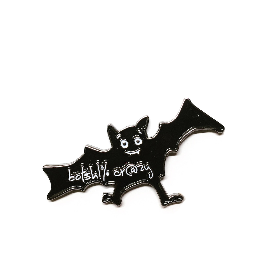 Halloween Bats#@t Crazy Batty Bat Soft Enamel / Lapel Pin - Etsy