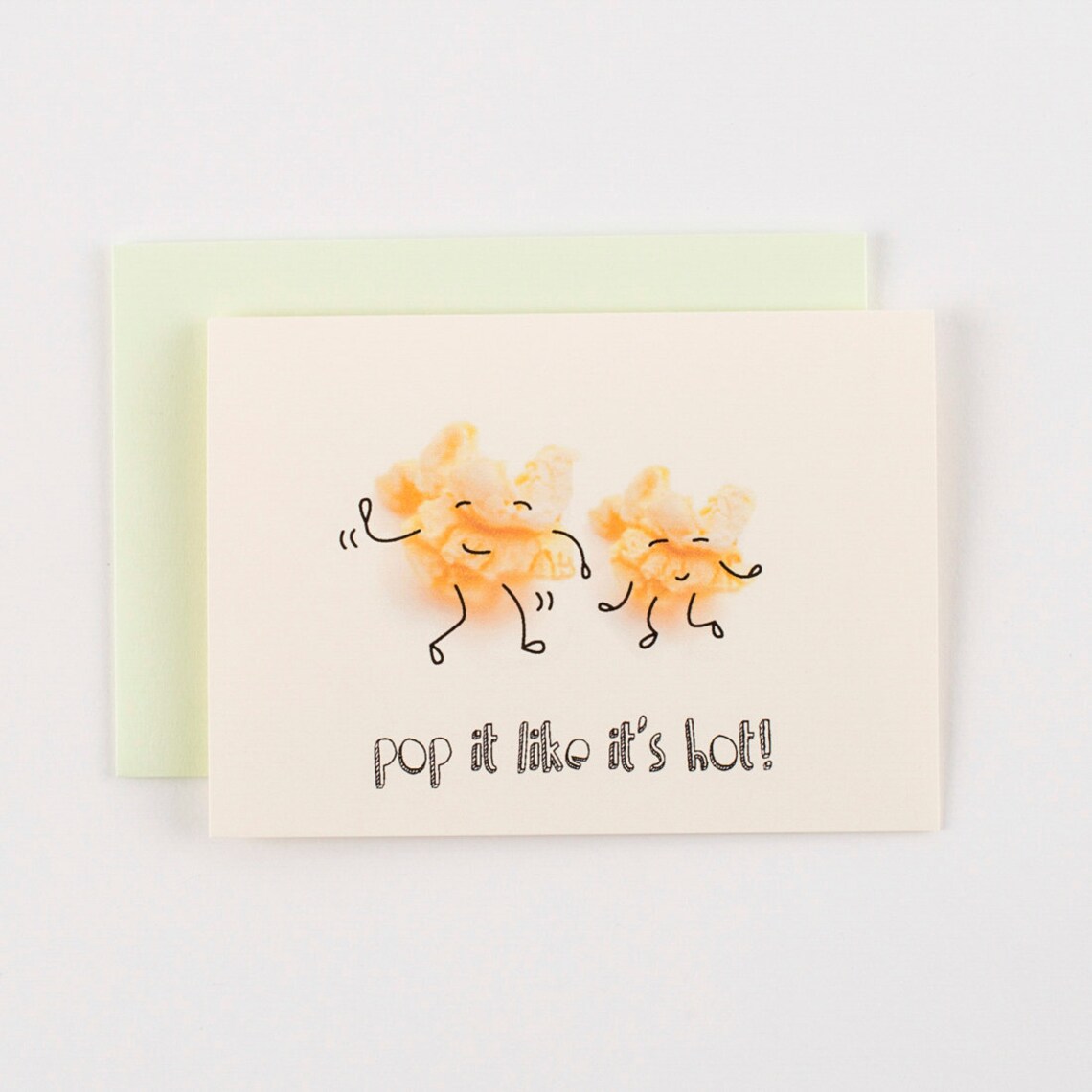 Pop It Like Its Hot Popcorn Greeting Card - Etsy