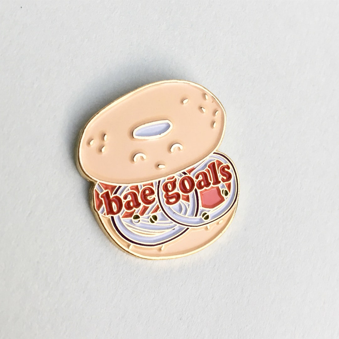 NEW **bae Goals Bagel Sandwich Enamel / Lapel Pin - Etsy