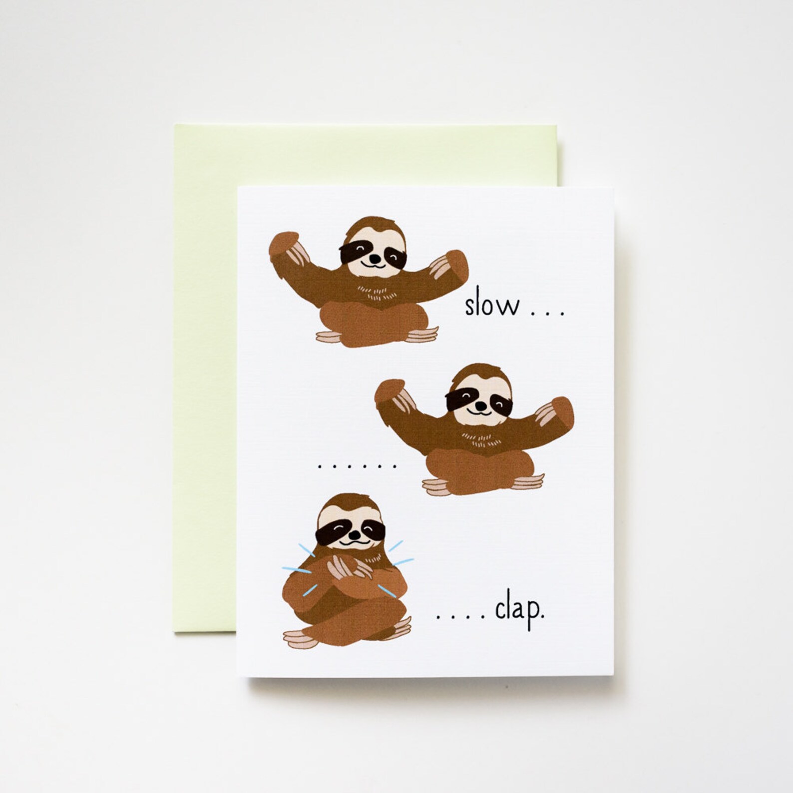 Slow Clap Sloths Congratulations Card - Etsy