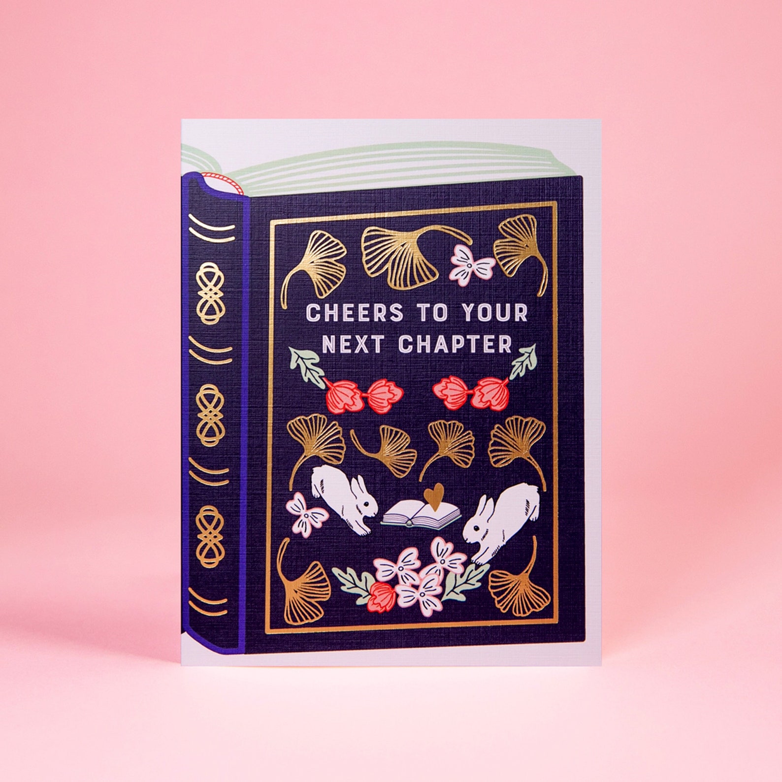 Next Chapter Book Congratulations Gold Foil Greeting Card - Etsy
