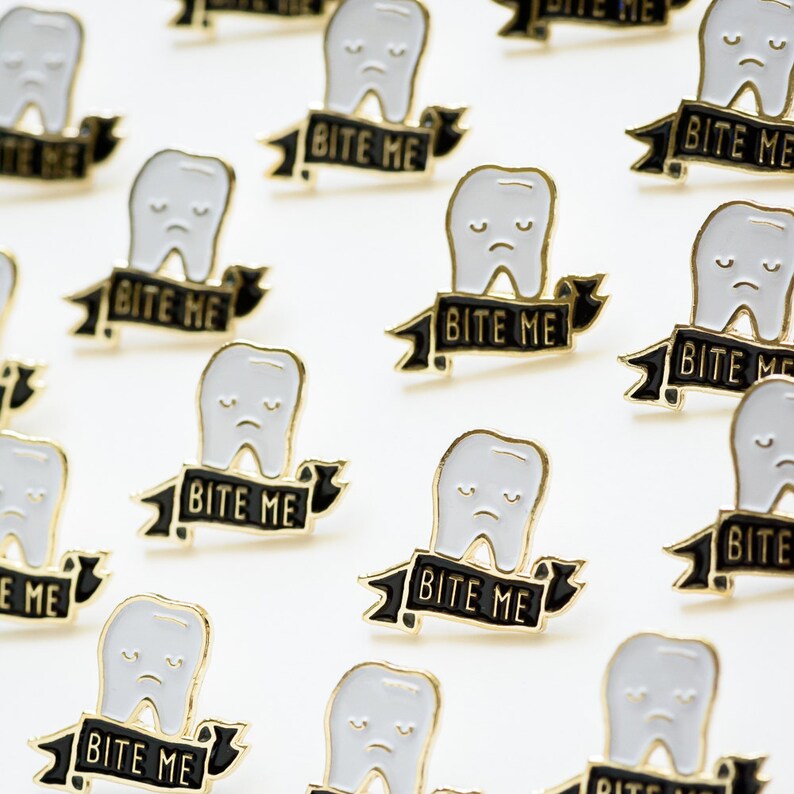 Now Available Bite Me Tooth Enamel / Lapel Pin - Etsy