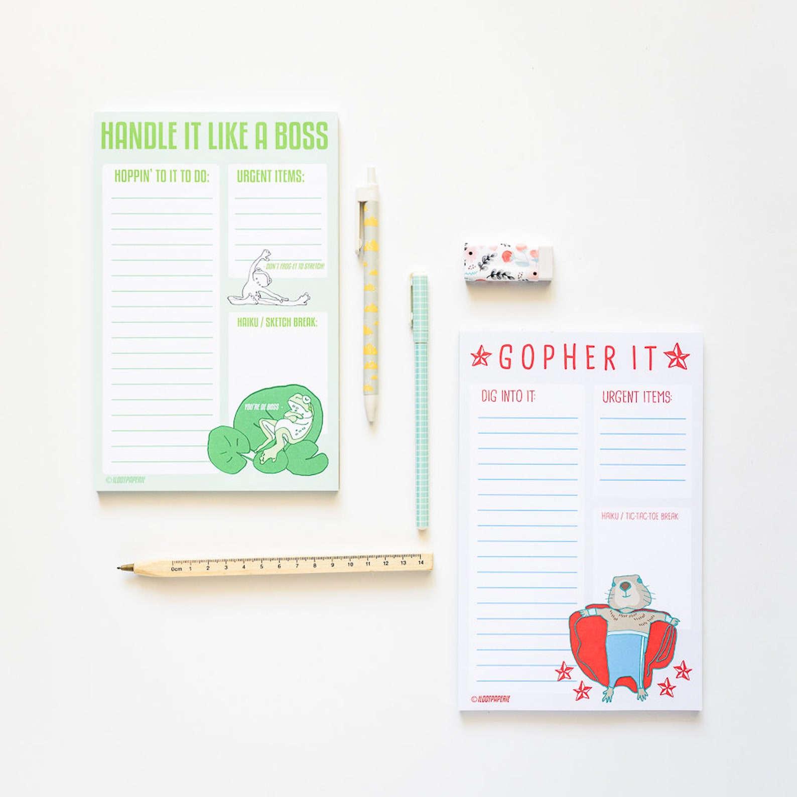 Handle It Like a Boss Frog Desk Notepad - Etsy