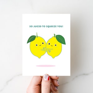 So Juiced to Squeeze You! Lemons Greeting Card - Etsy