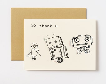 Robot Thank You - Etsy