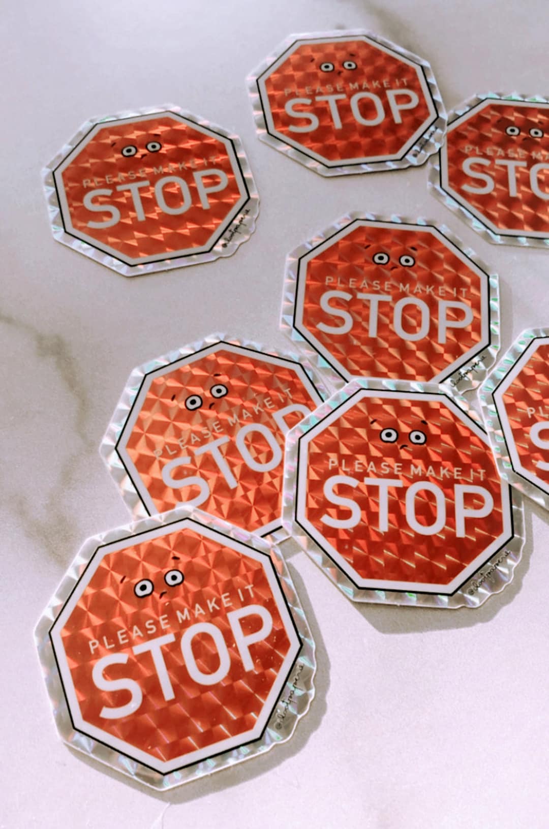 Make It Stop Prismatic Single Sticker - Etsy