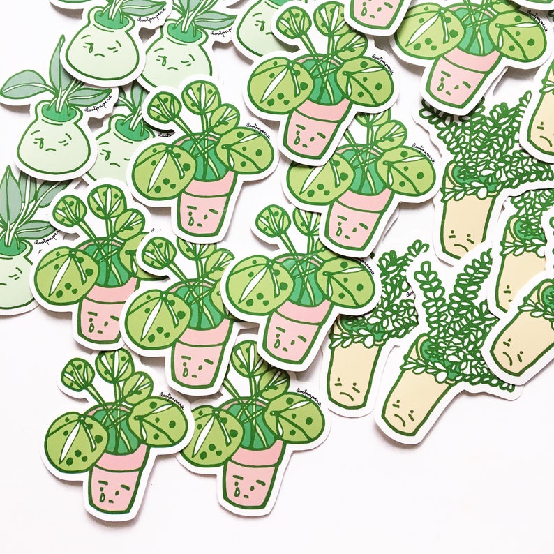 Sad Plants Sticker Pack of 3 | Etsy