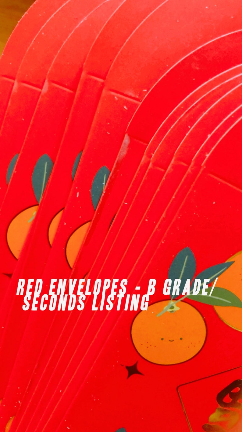 Happy Oranges Gold Foiled Red Envelopes Hongbao 紅包 Red - Etsy