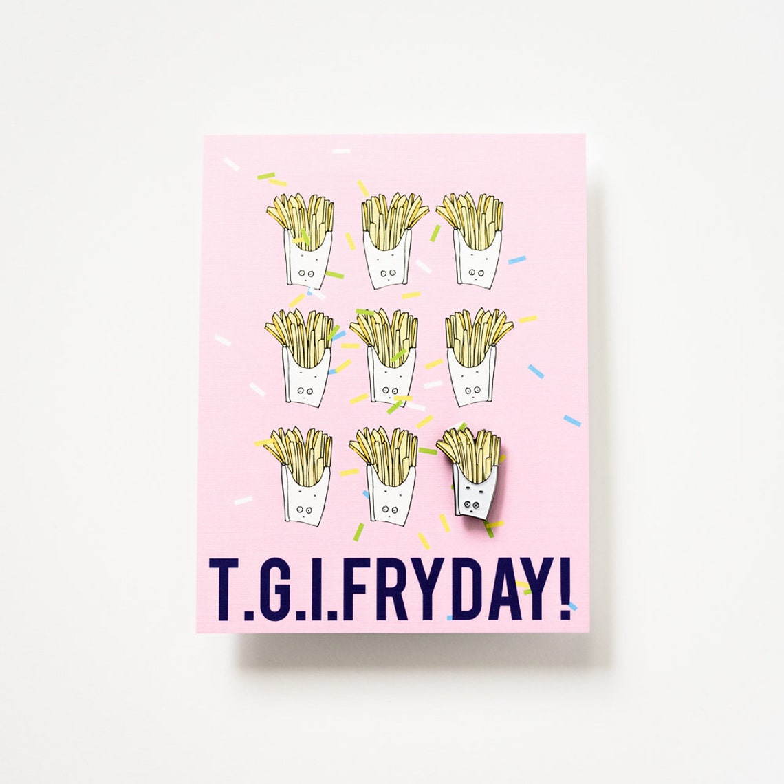 French Fry Enamel / Lapel Pin TGIF Postcard Office Holiday - Etsy