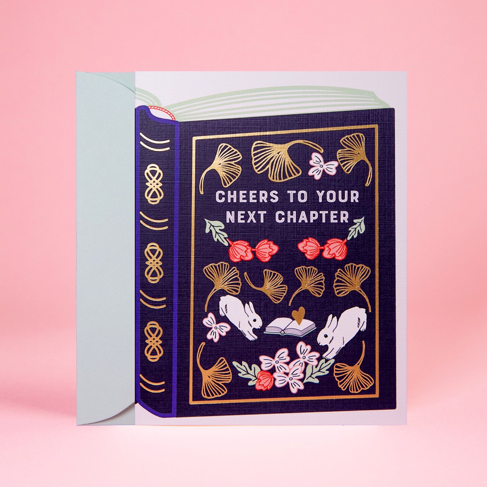 Next Chapter Book Congratulations Gold Foil Greeting Card - Etsy