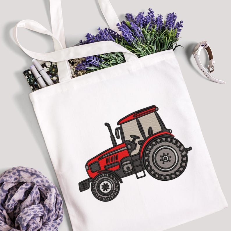 Tractor Embroidery Design for Machine Embroidery Digital File | PES DST ...