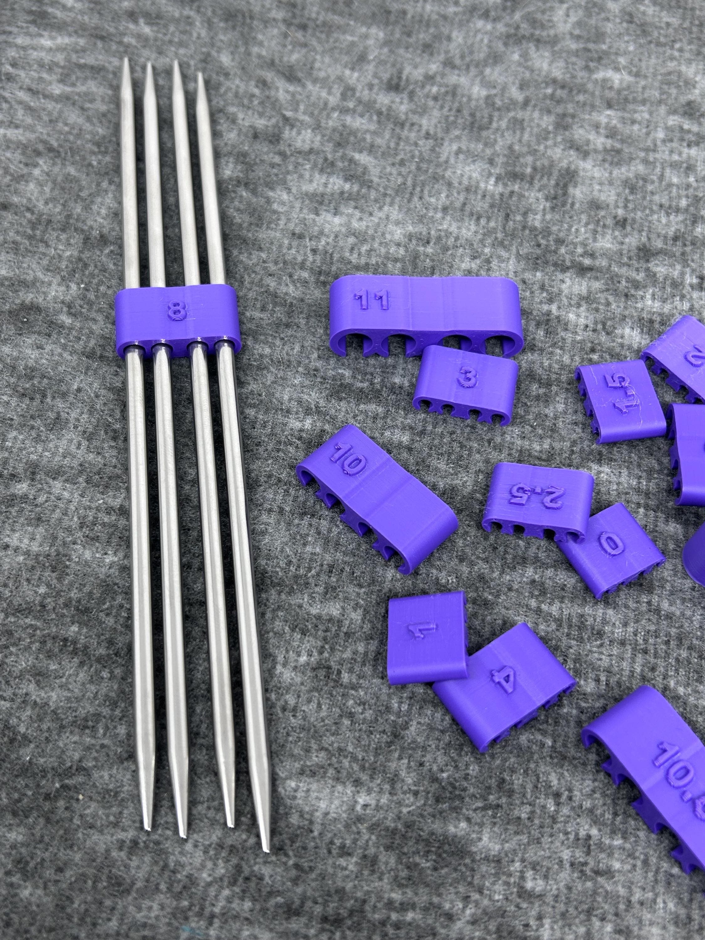 3D Printed Double Pointed Knitting Needle Keepers - Full Set DPN ...