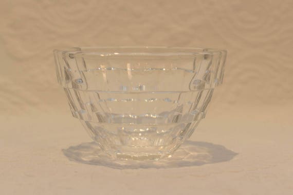 Vintage American Pattern Glass Bowl Cubist or Block Pattern | Etsy