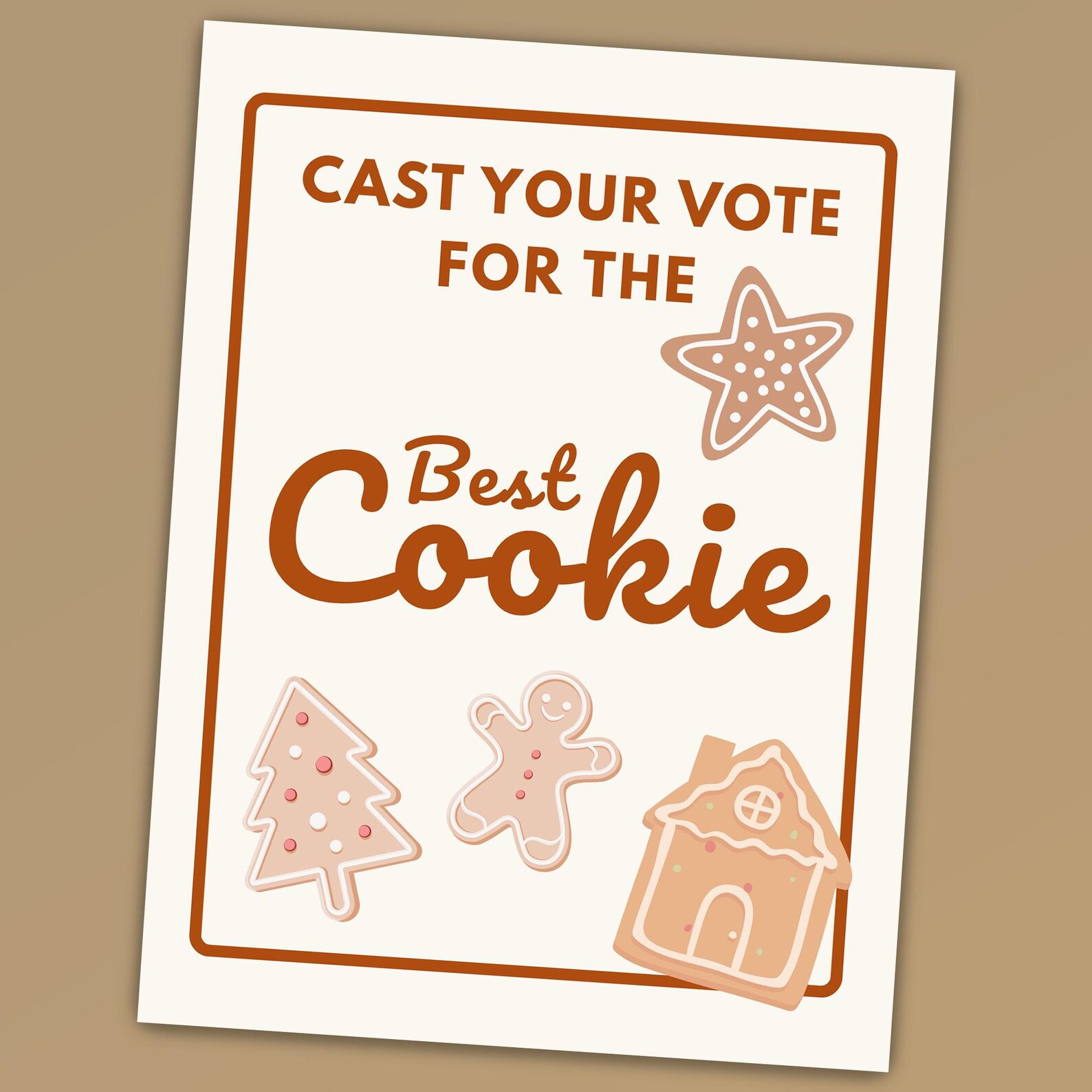 Editable Cookie Exchange Voting Sign Printable Cookie Swap Ballot Box ...