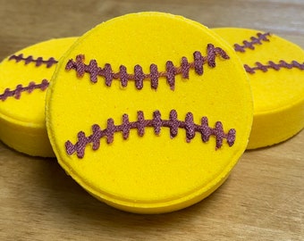 Softball Bath Bomb, Large Bath Bomb, Softball Coach Gift, Softball Team ...