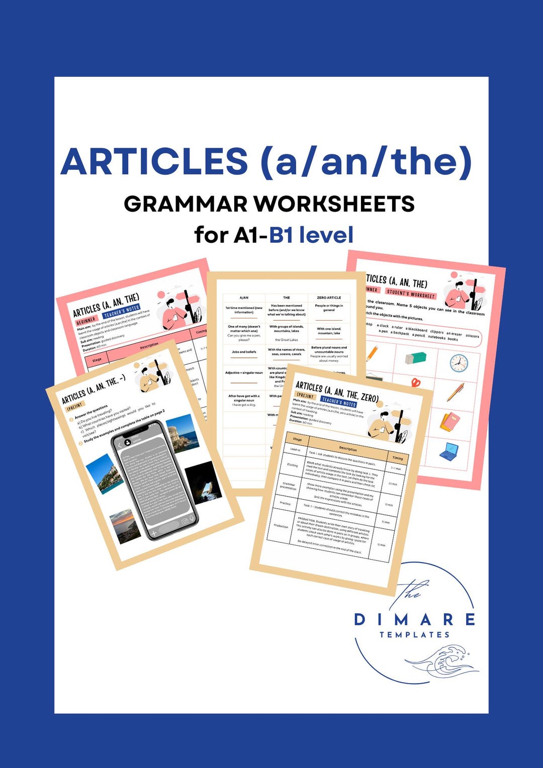 No-prep ESL Worksheets: Articles (a, An, The) With Teacher’s Notes ...