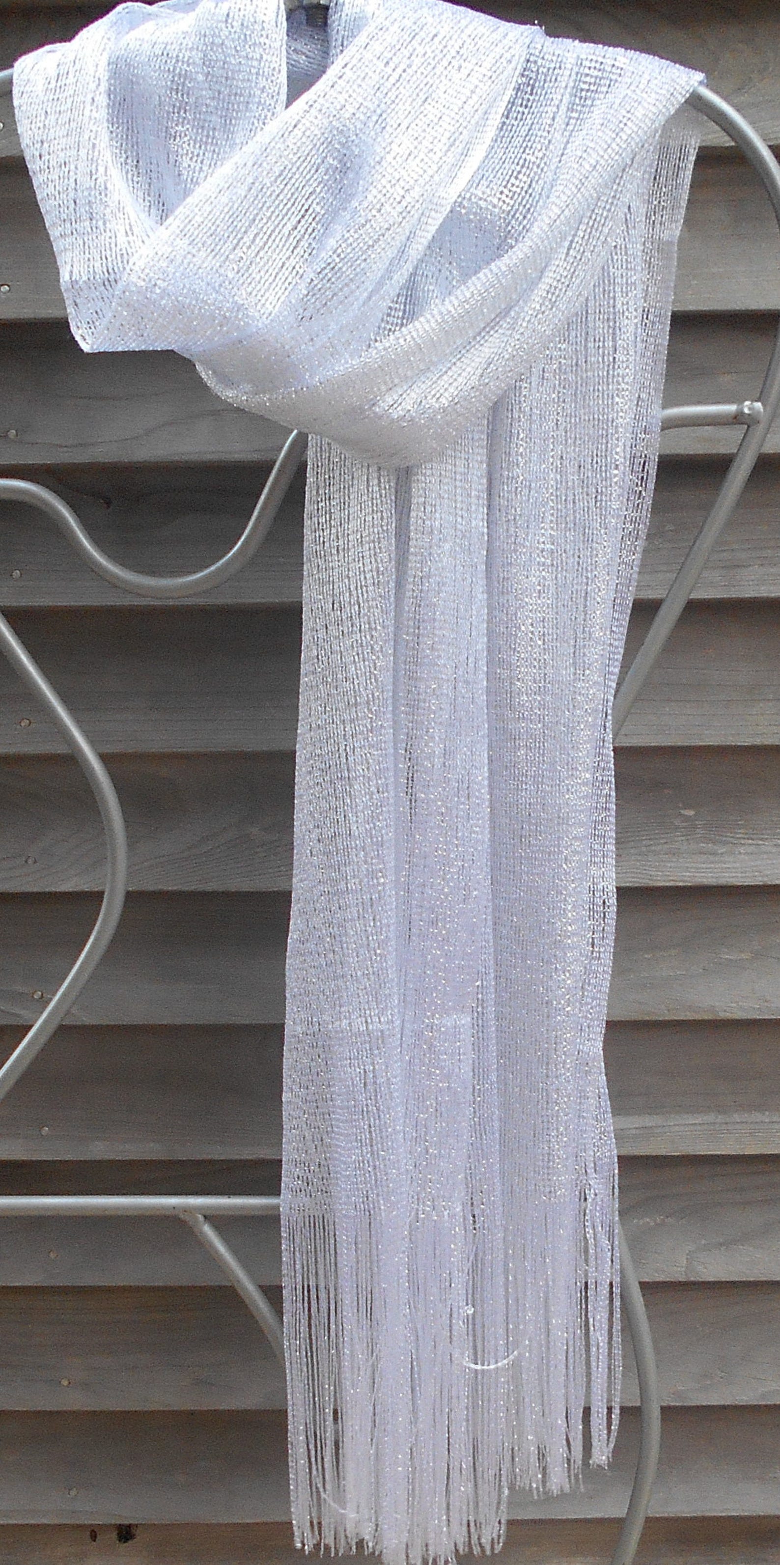 Rave Scarf Festival ScarfSexy White Metallic ScarfGlitzy | Etsy