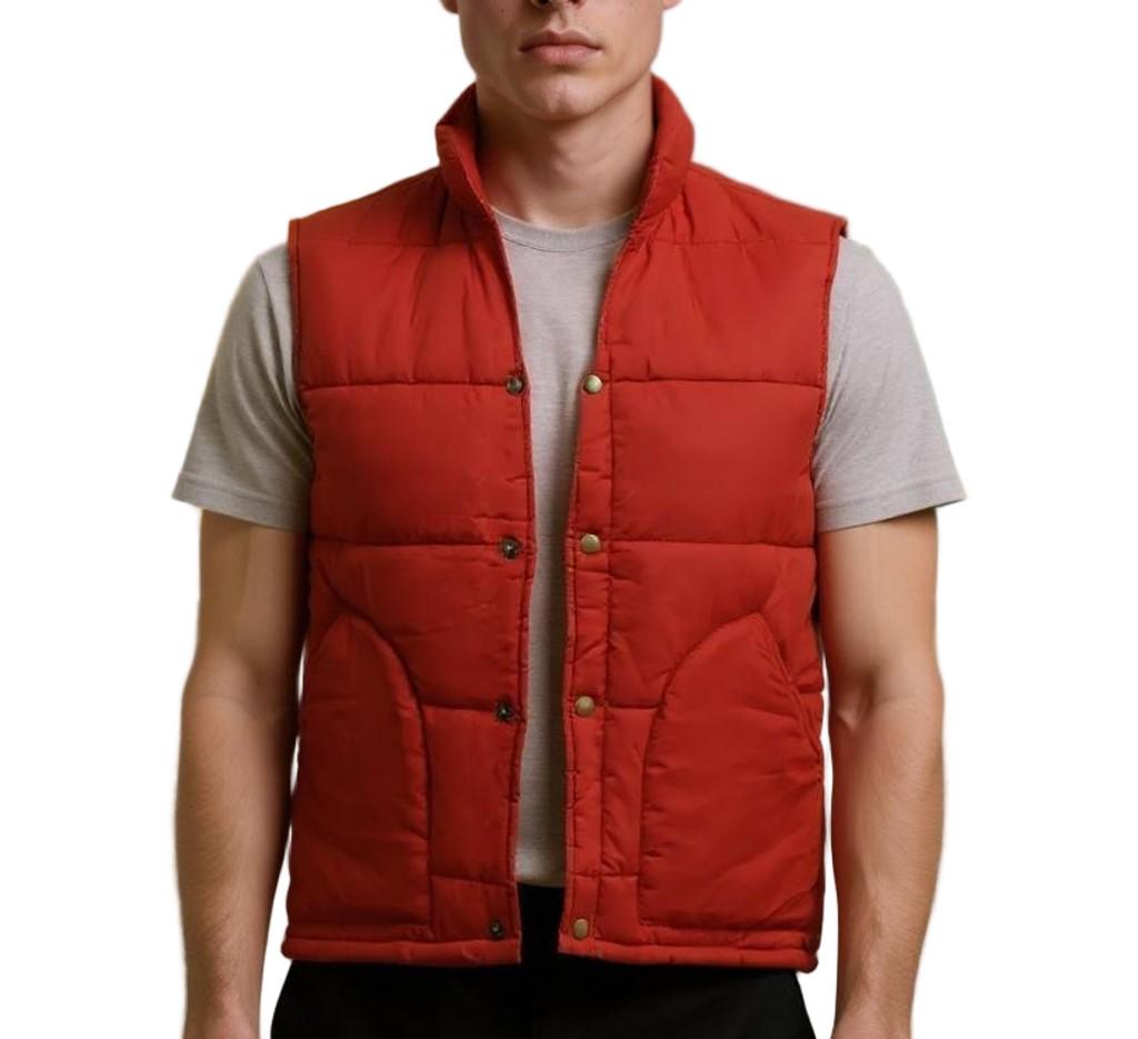 Handmade Marty Mcfly Back to the Future Red Puffer Vest | Classic ...