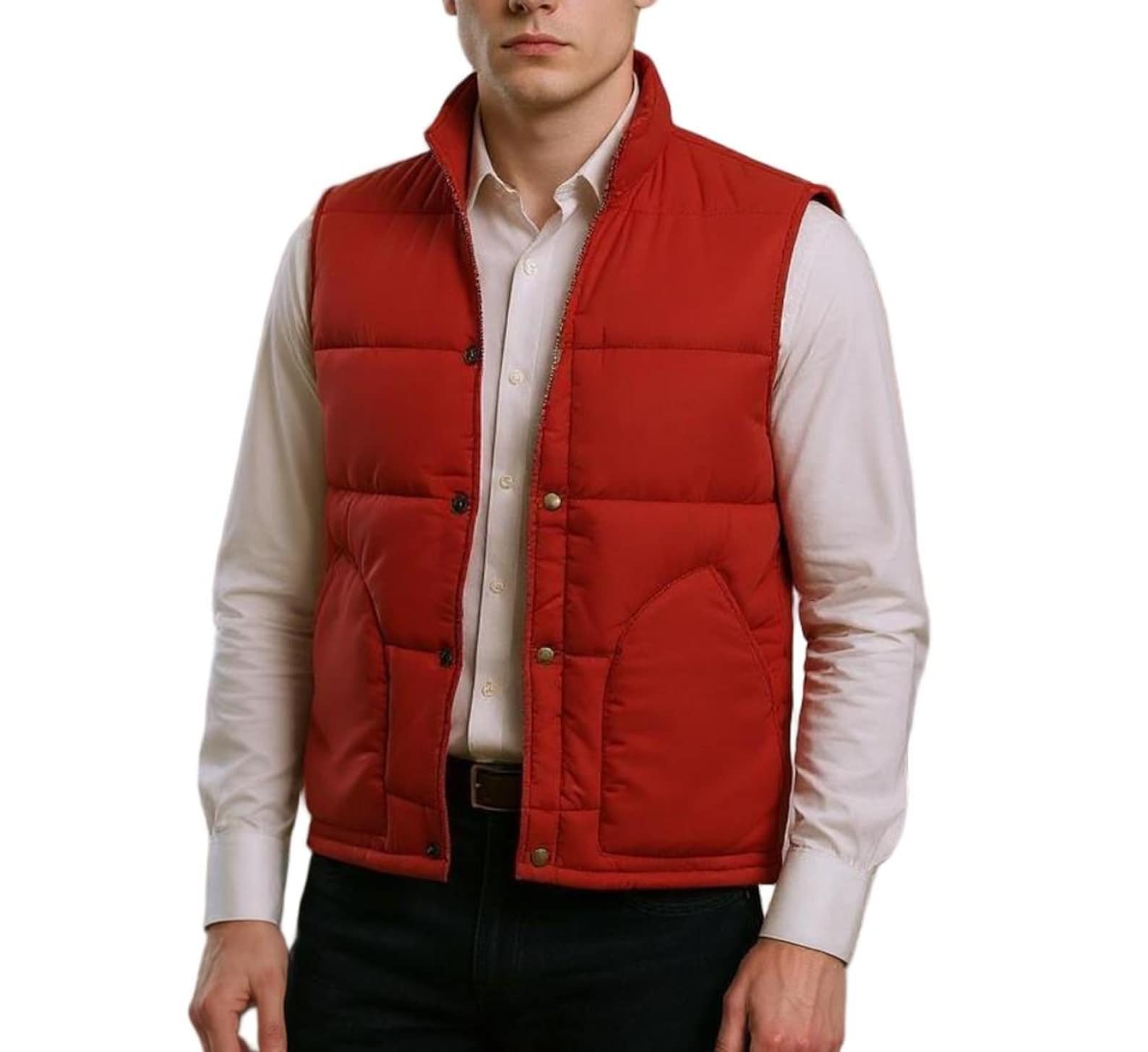 Handmade Marty Mcfly Back to the Future Red Puffer Vest | Classic ...