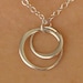 Gift Necklace Entwined Circles Pendant Necklace in Sterling Silver ...
