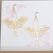 Moth Earrings 24K Gold Plate Shiny Butterfly Dangle Earrings Laser Cut ...