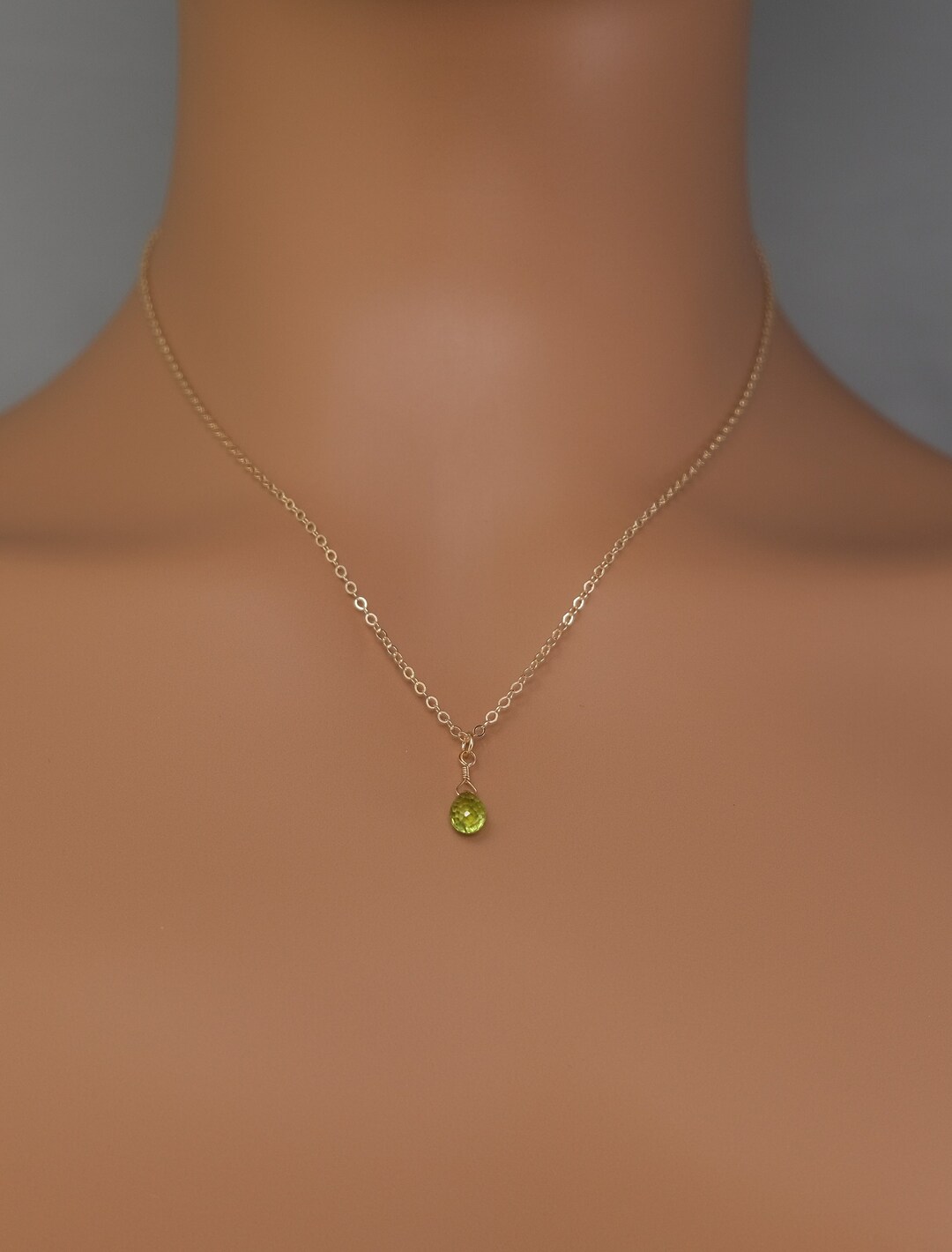 Peridot Necklace Gold, August Birthstone Necklace, Peridot Jewelry ...