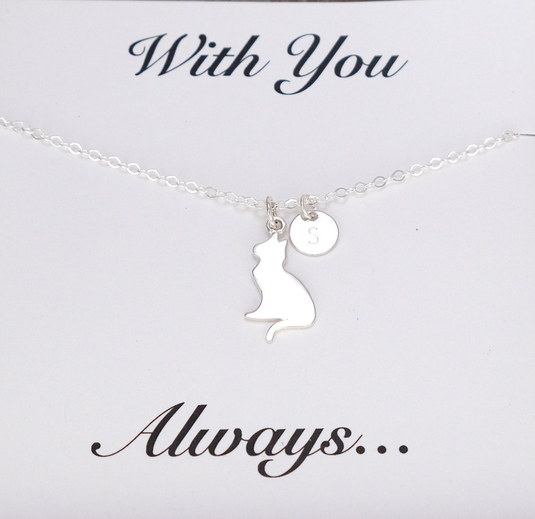 Personalized Cat Lover Gift for Her Cat Jewelry Personalized Cat ...